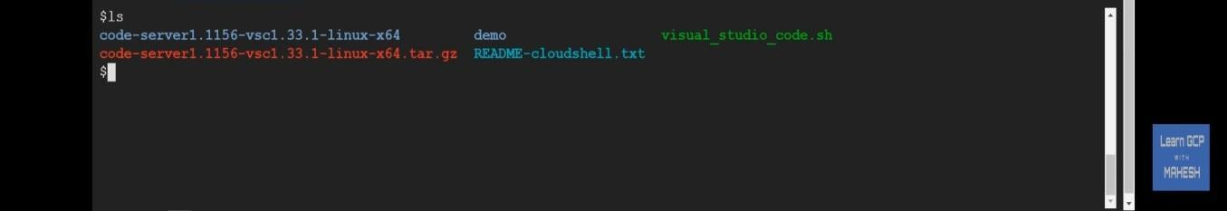 How to run a Visual Studio Code in Google Cloud Shell? - tudip.com